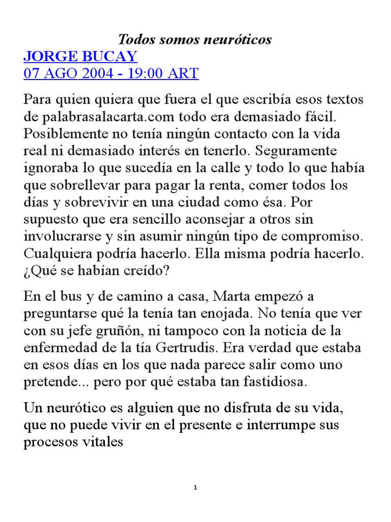 Todos Somos Neuróticos | PDF | Neurosis | Humor