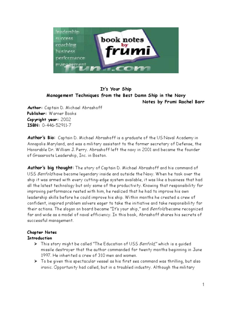 Its Your Ship | PDF | United States Navy | Sailor