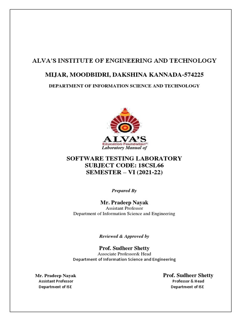 Software Testing Lab Manual for ISE | PDF | Triangle | Sales