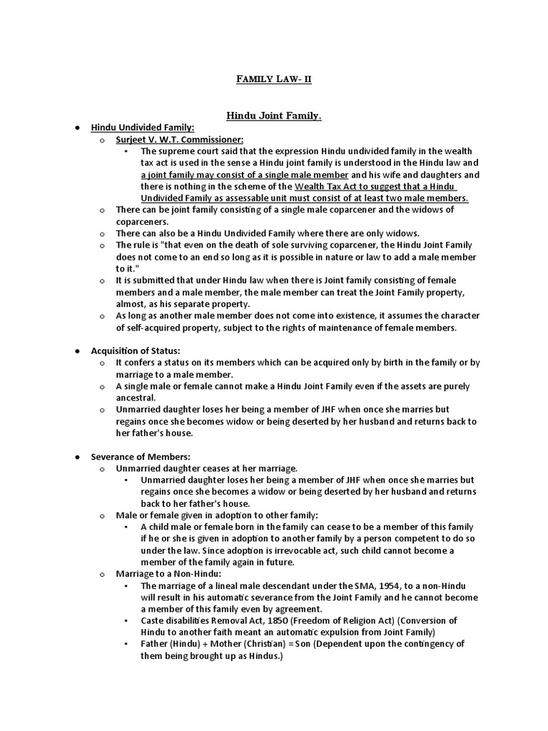 Family Law Notes | PDF | Will And Testament | Loans