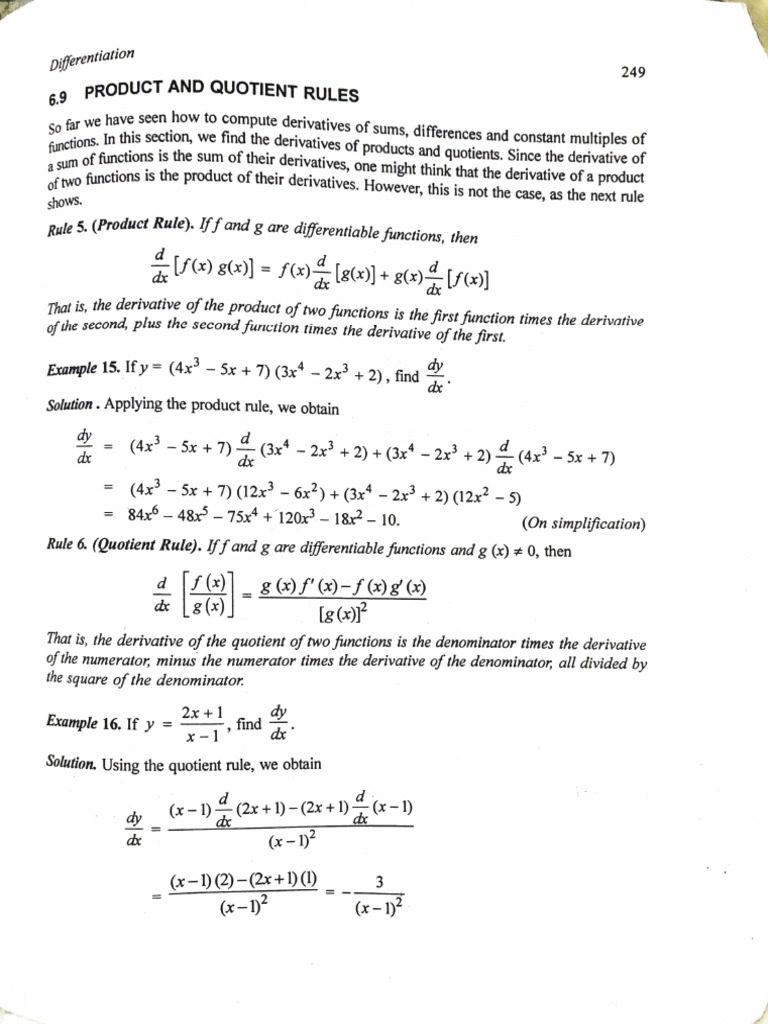Differentiation 2 Pdf Derivative Function Mathematics