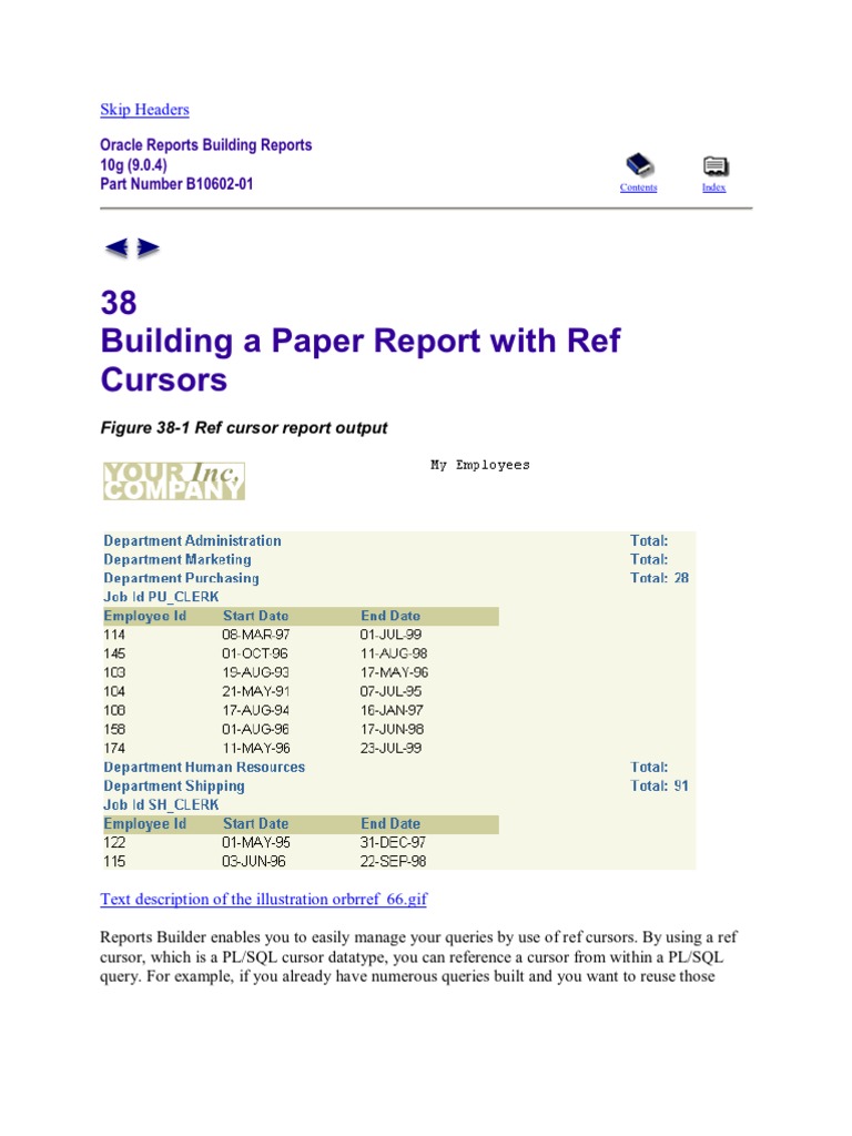 38 Building A Paper Report With Ref Cursors | PDF | Pl/Sql | Oracle ... 38 Building A Paper Report With Ref Cursors | PDF | Pl/Sql | Oracle ...