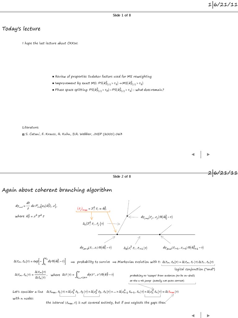 Sudakov Factors and ME Reweighting | PDF | Quantum Field Theory ...