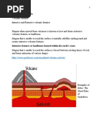 Intrusive & Extrusive Volcanic Features | PDF