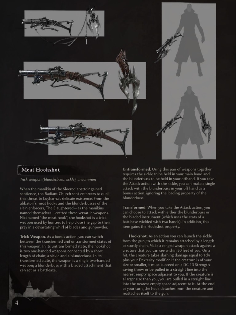 Meat Hookshot: A Trick Weapon Guide | PDF | Equipment | Tools