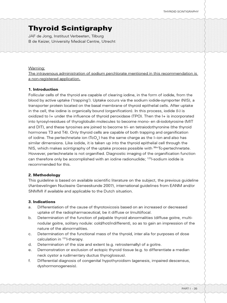 Thyroid Scintigraphy | PDF | Thyroid | Hyperthyroidism