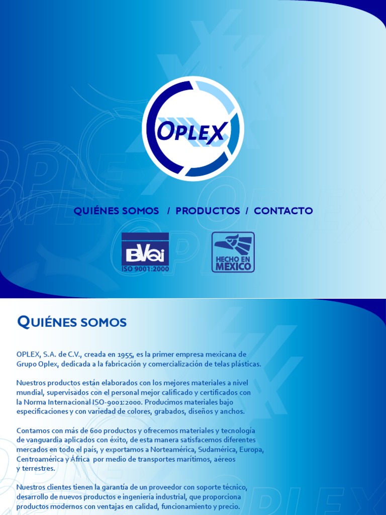 Oplex Catalogo | PDF
