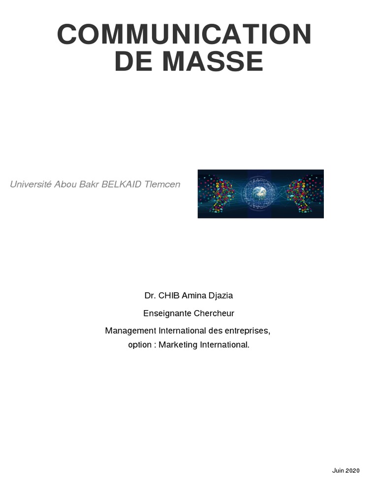 Stratégies de Communication de Masse | PDF | la communication | Média ...