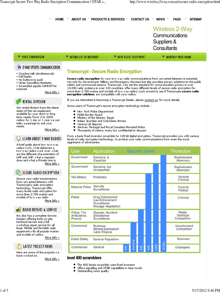 Secure Radio Encryption Solutions | PDF | Radio | Modem