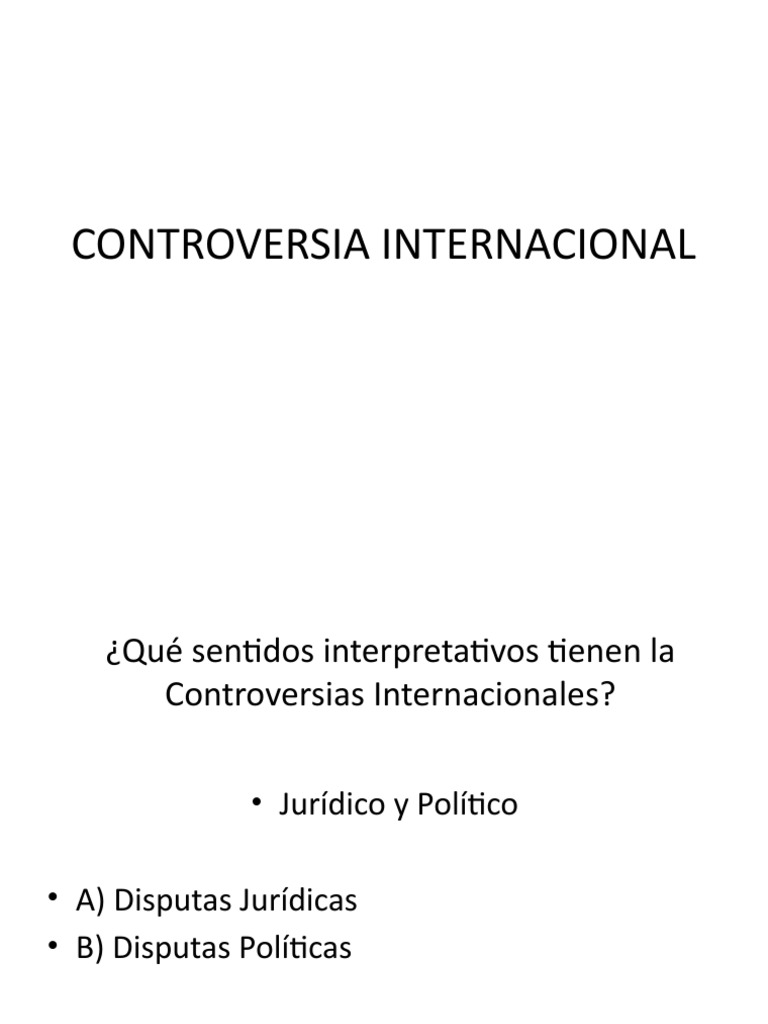 Controversia Internacional | PDF