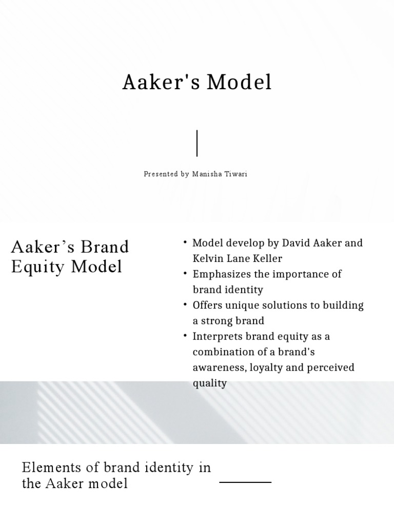 Aaker's Model: Presented by Manisha Tiwari | Download Free PDF | Brand ...