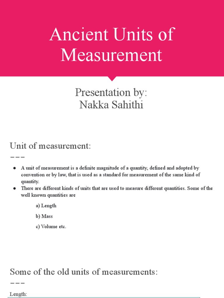 Ancient Indian Measurement Units Explained | PDF | Cooking, Food & Wine