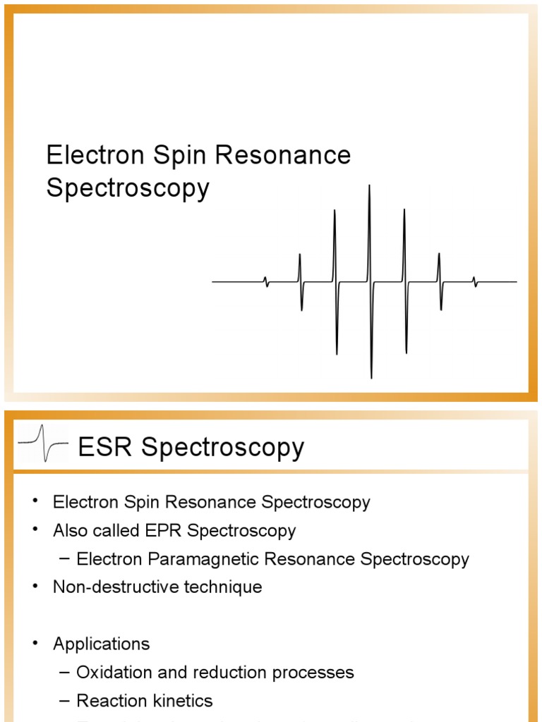 An In-Depth Exploration of Electron Spin Resonance Spectroscopy ...