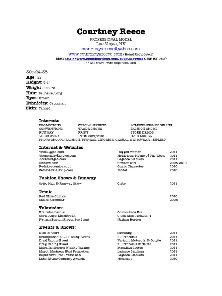 Courtney Reece RESUME | Download Free PDF | Nightclub | Leisure