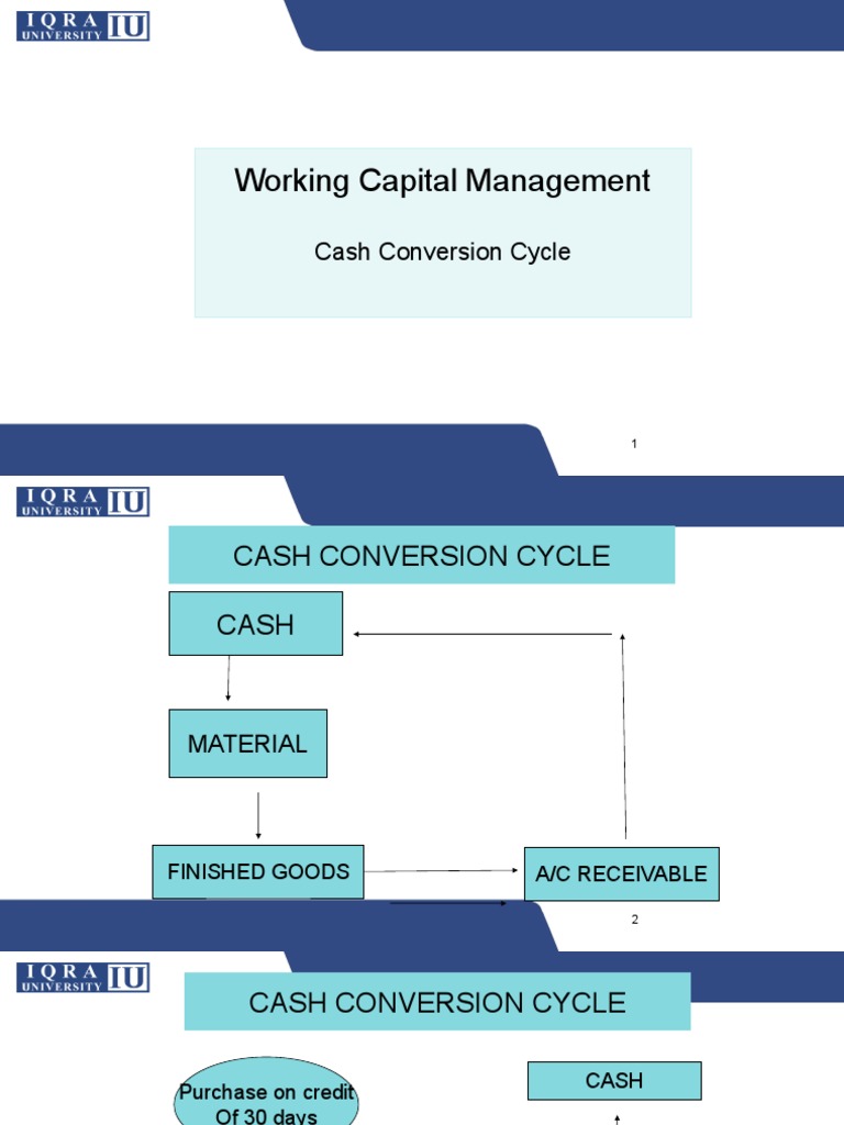 Working Capital Management: Cash Conversion Cycle | PDF