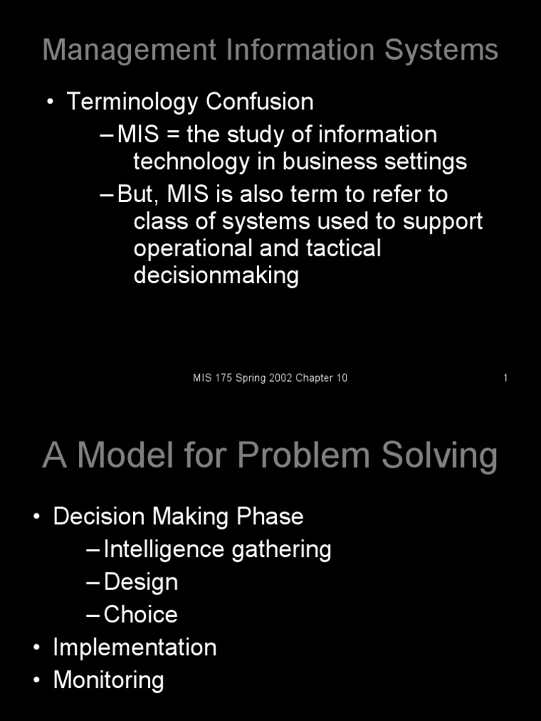 Management Information Systems | PDF | Management Information System | Decision Support System