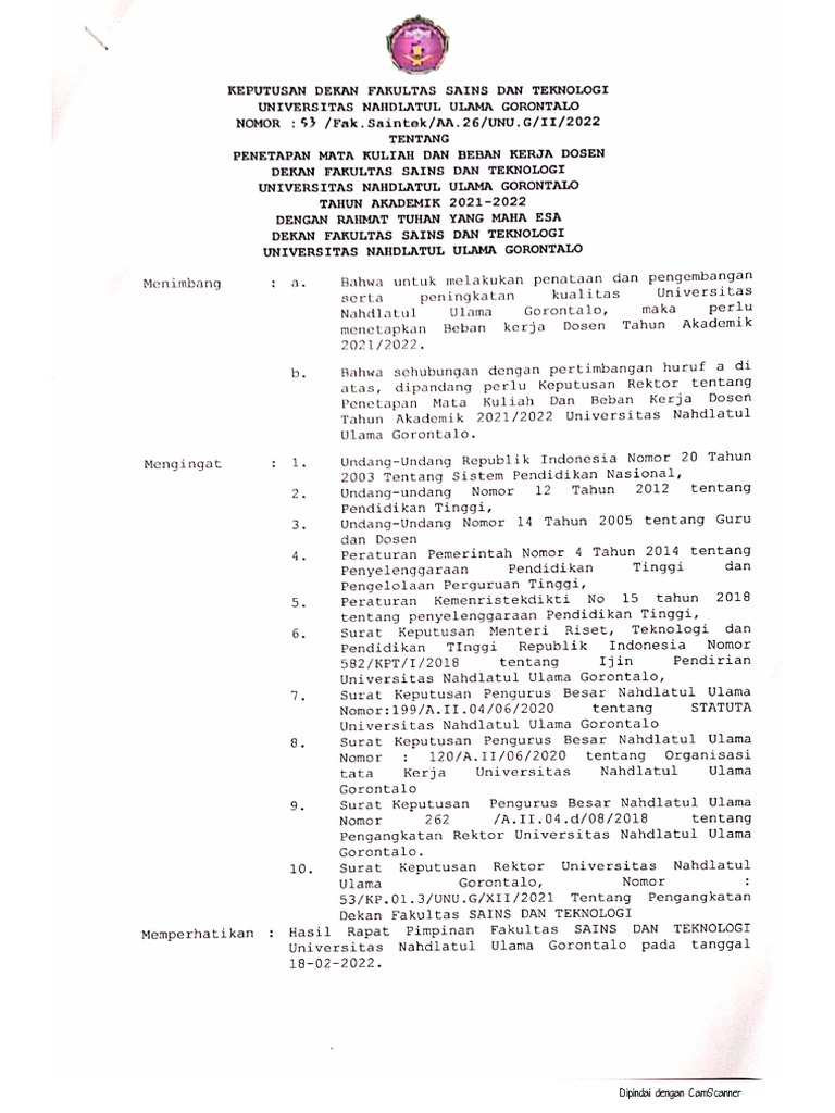 SK Mengajar Genap 2021-2022 | PDF