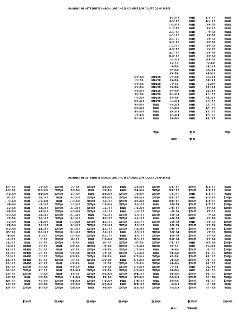 Planilla Astreintes Garcia Luis Angel | PDF
