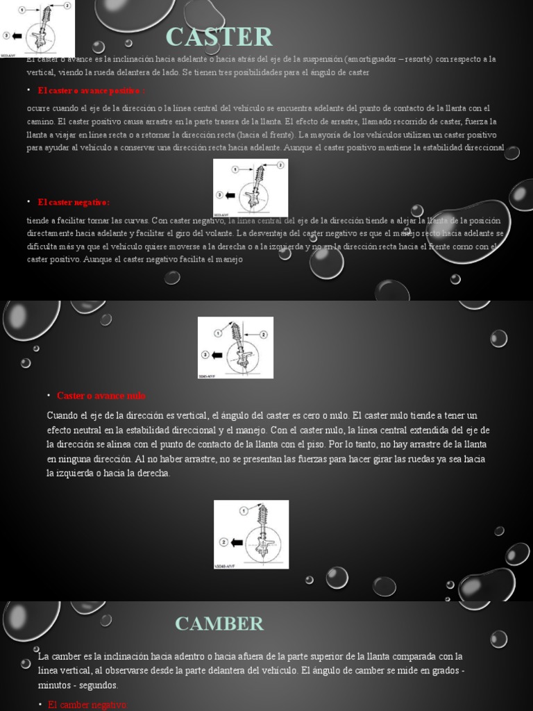 Ajustes de Caster y Camber | PDF | Eje | Direccion