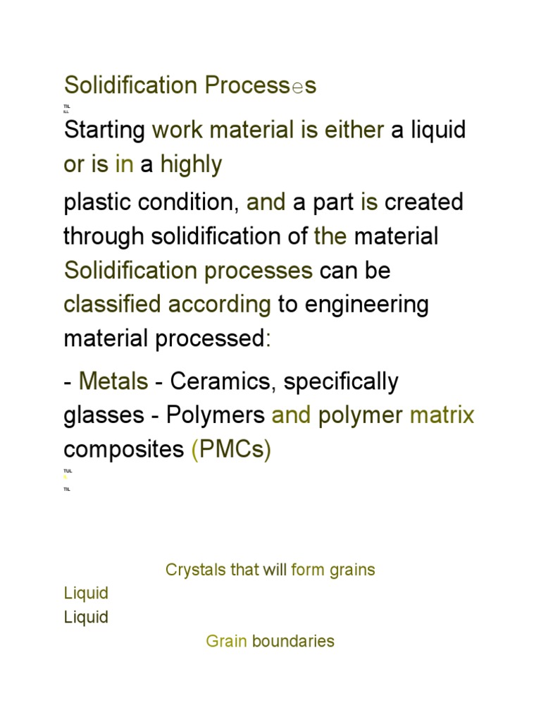 Solidification Lecture 1 | PDF | Casting (Metalworking) | Nucleation