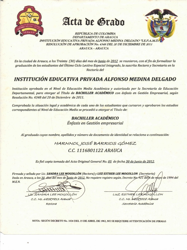 Actas de Grado | PDF