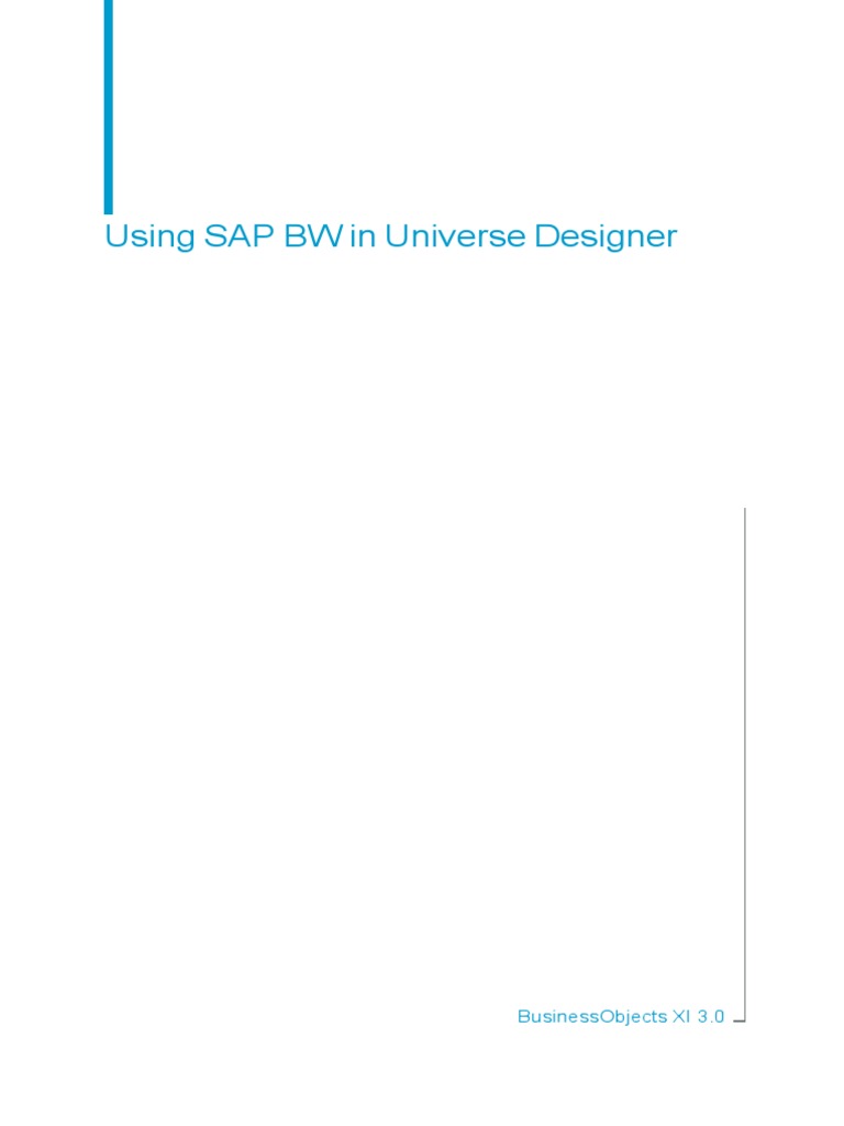 Xi3 Sap Olap Universes en | PDF | Login | Databases