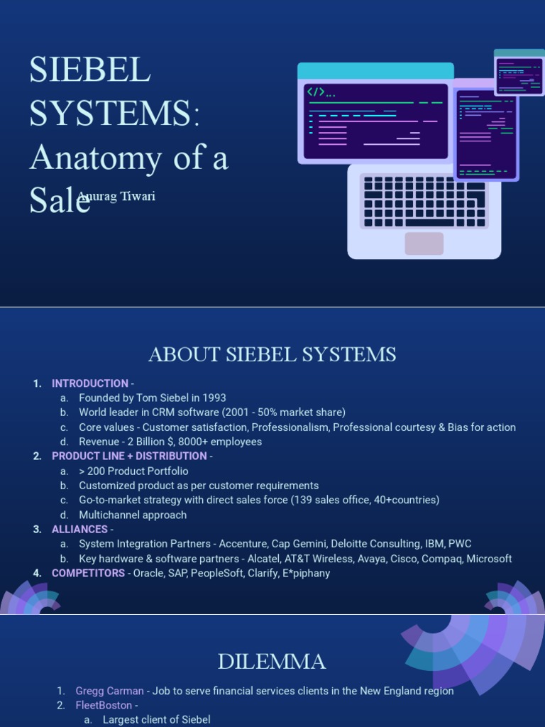 Siebel Systems Anatomy of A Sale Session 10 | PDF | Customer ...