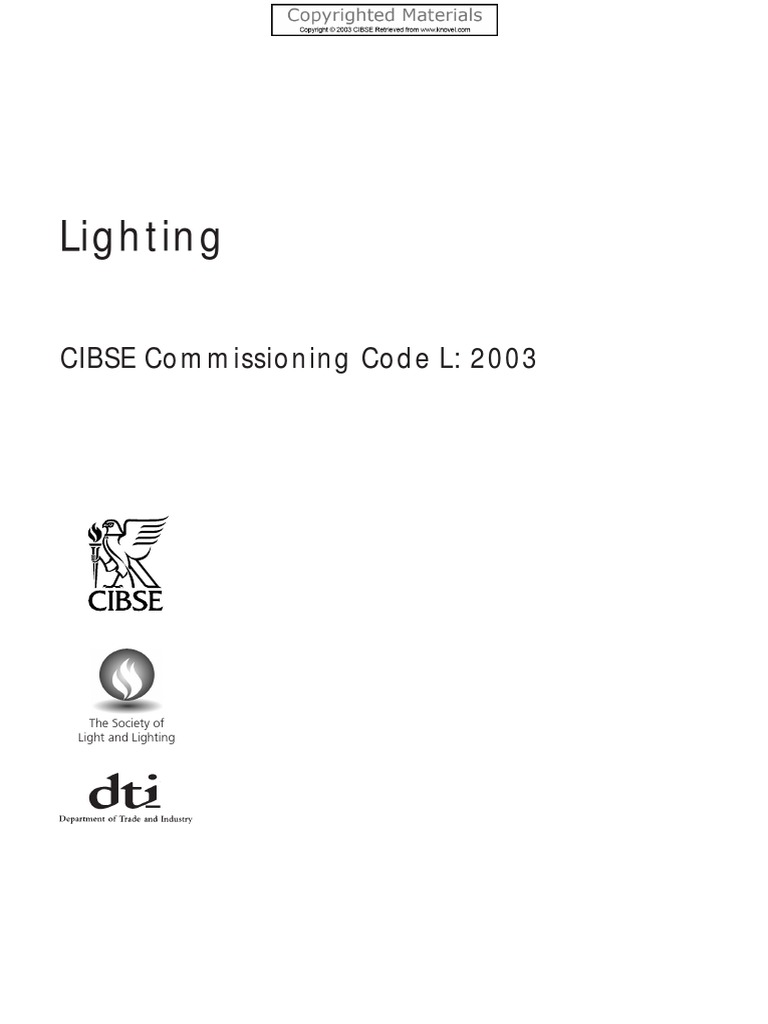 Lighting CIBSE Commissioning Code L | PDF | Lighting | Specification ...