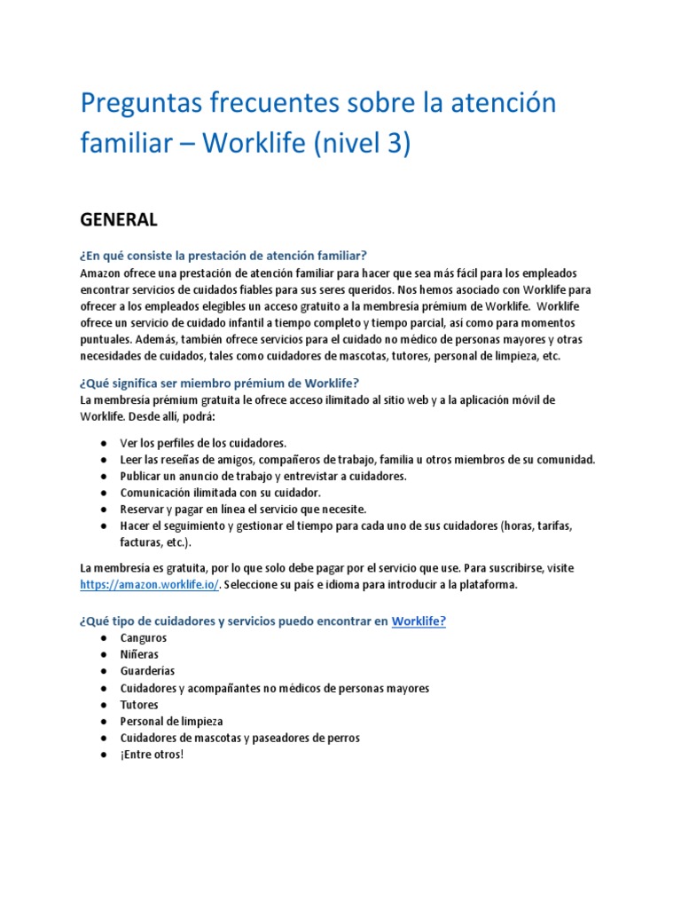 Worklife Spain FAQ ESP | PDF | Aplicación movil | Informática