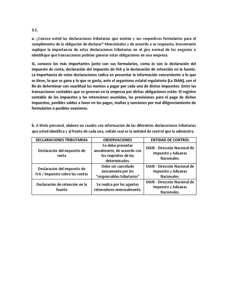 Guía No. AA - 22 - DECLARACIONES TRIBUTARIAS | PDF | Impuestos | Economias