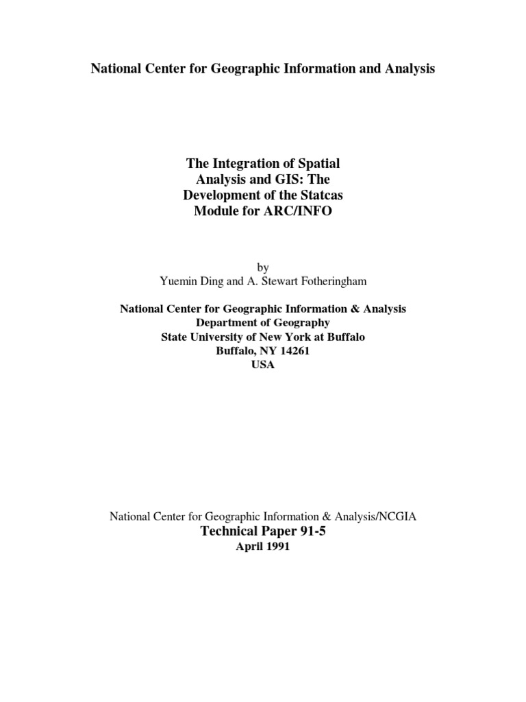 National Center For Geographic Information and Analysis: by Yuemin Ding ...
