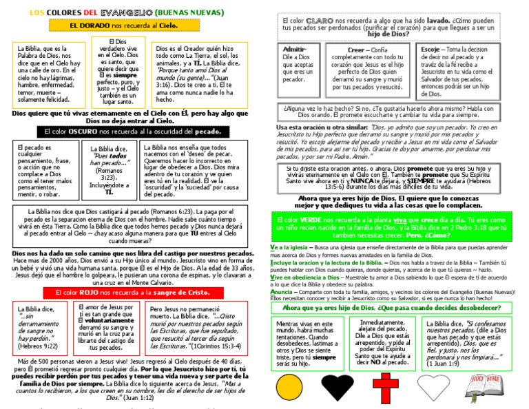 Colores del Evangelio para Niños | PDF | Pecado | Salvación