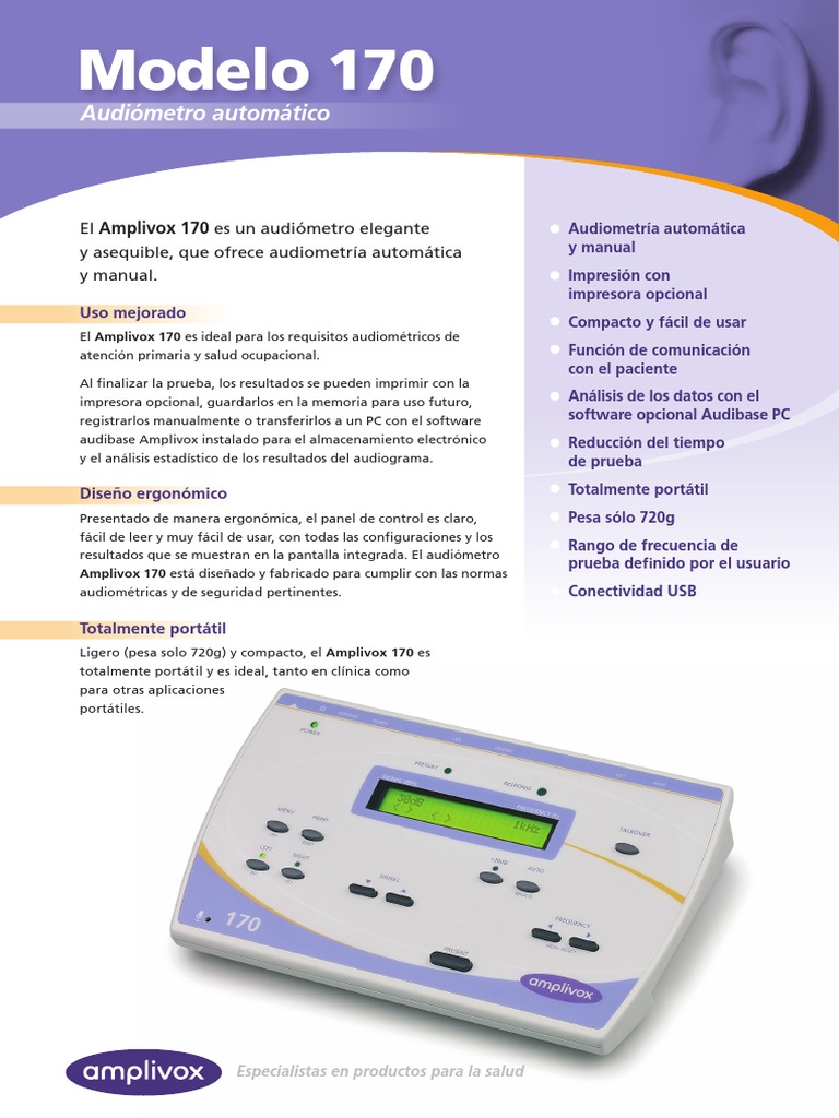 Amplivox 170 - Spanish - Especificaciones | PDF | Impresora ...
