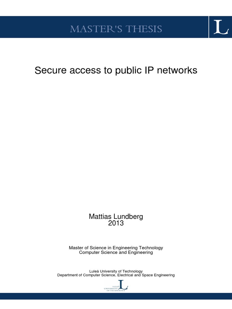 FULLTEXT02 | PDF | Computer Network | Ip Address
