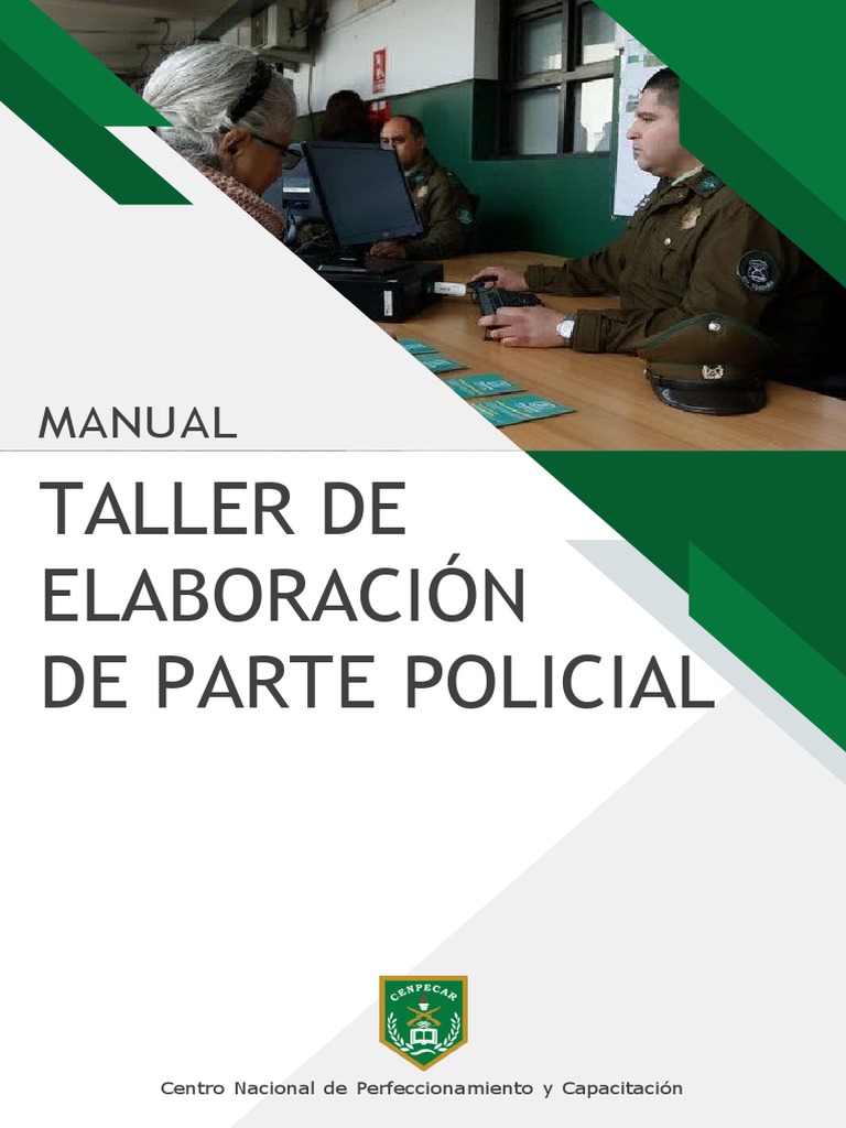 Guía para elaborar parte policial | PDF | Policía | Violencia doméstica