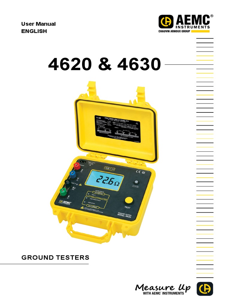 User Manual English: Ground Testers | PDF | Electrical Resistivity And ...
