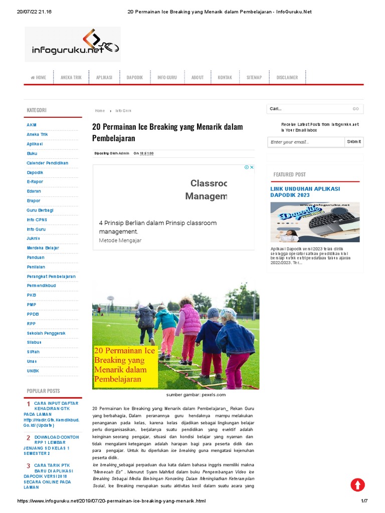 20 Permainan Ice Breaking Yang Menarik Dalam Pembelajaran - InfoGuruku ...