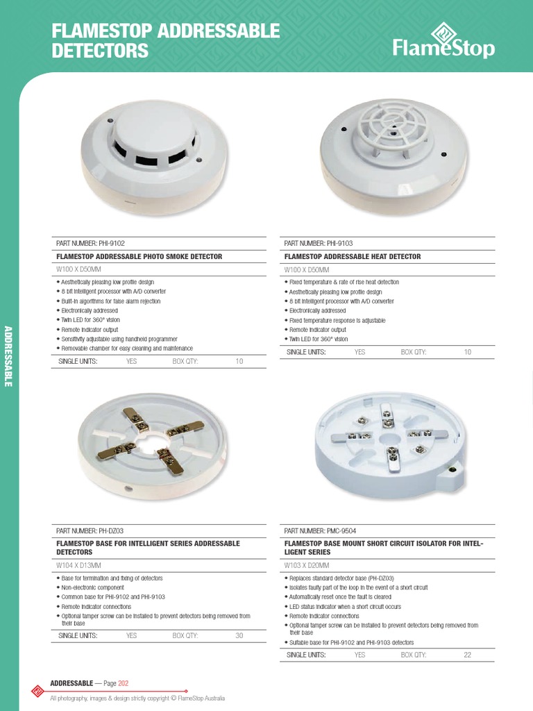 FlameStop Catalogue 2019 © 202 | Download Free PDF | Sensor | Light ...