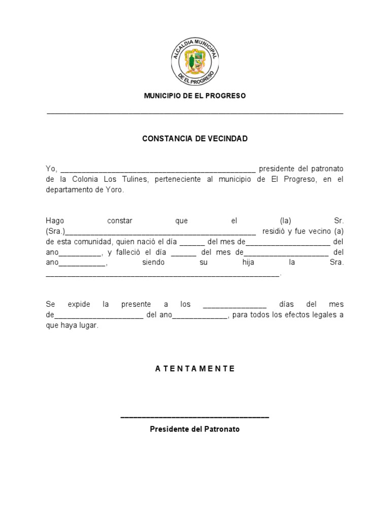 Constancia de Patronato | PDF