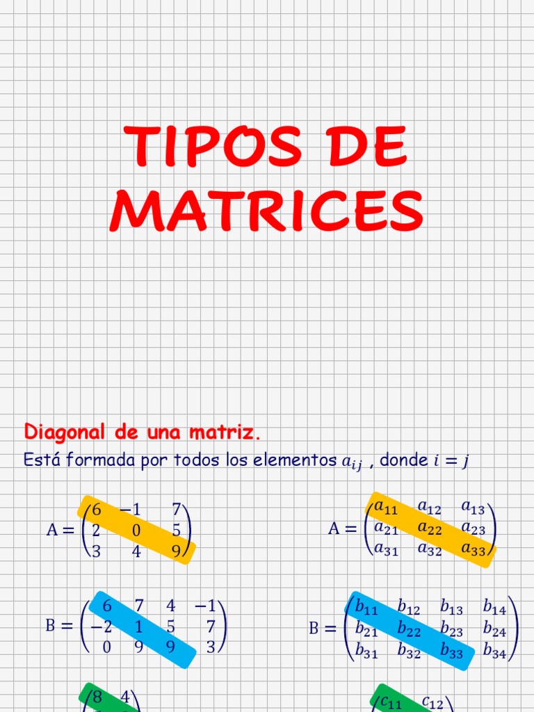 TIPOS DE MATRICES | PDF
