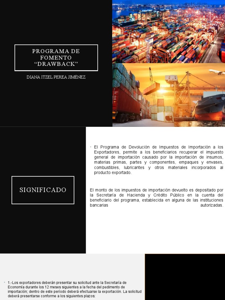 Programa Drawback en México: Guía Completa | PDF | Exportaciones ...