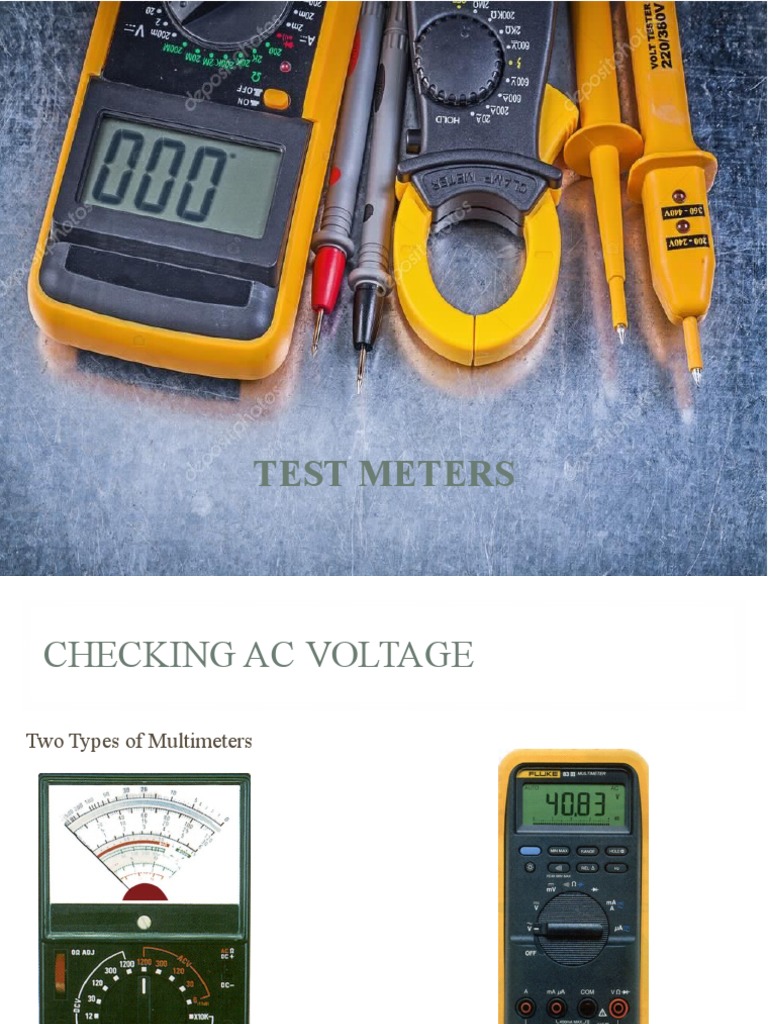 Test Meters | PDF | Electrical Resistance And Conductance | Electric Power
