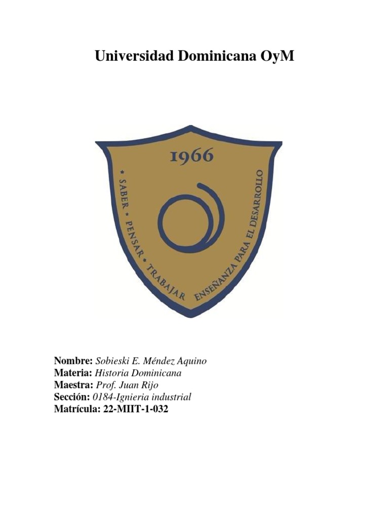 Universidad Dominicana Oym | PDF | Sociedad | Sicología