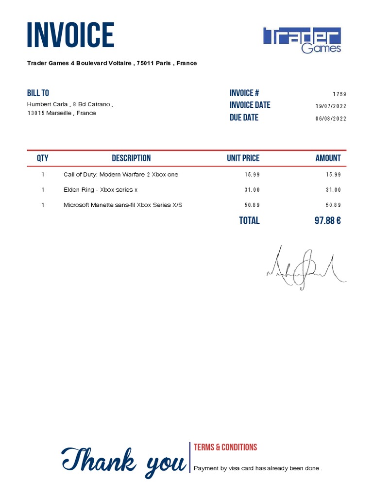 Invoice | Download Free PDF | Xbox | Microsoft