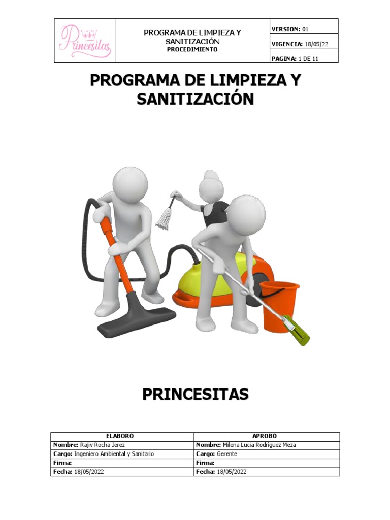 Programa de Limpieza y Sanitizacion | PDF | Agua | Lavado de manos