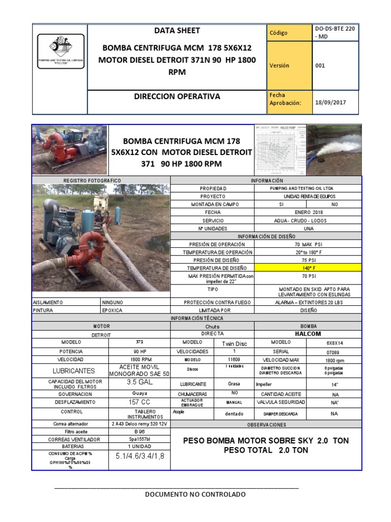 Data Sheet Centrifuga MCM 178 6X5X12 | PDF | Estilos de carrocería | Coche
