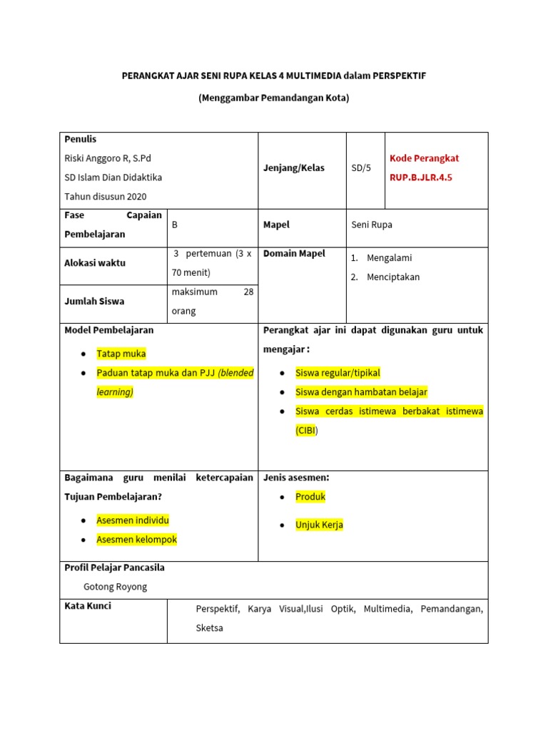 Final MA RUP.B.jlr.4.5 Riski Anggoro R Menggambar Pemandangan 4 B | PDF