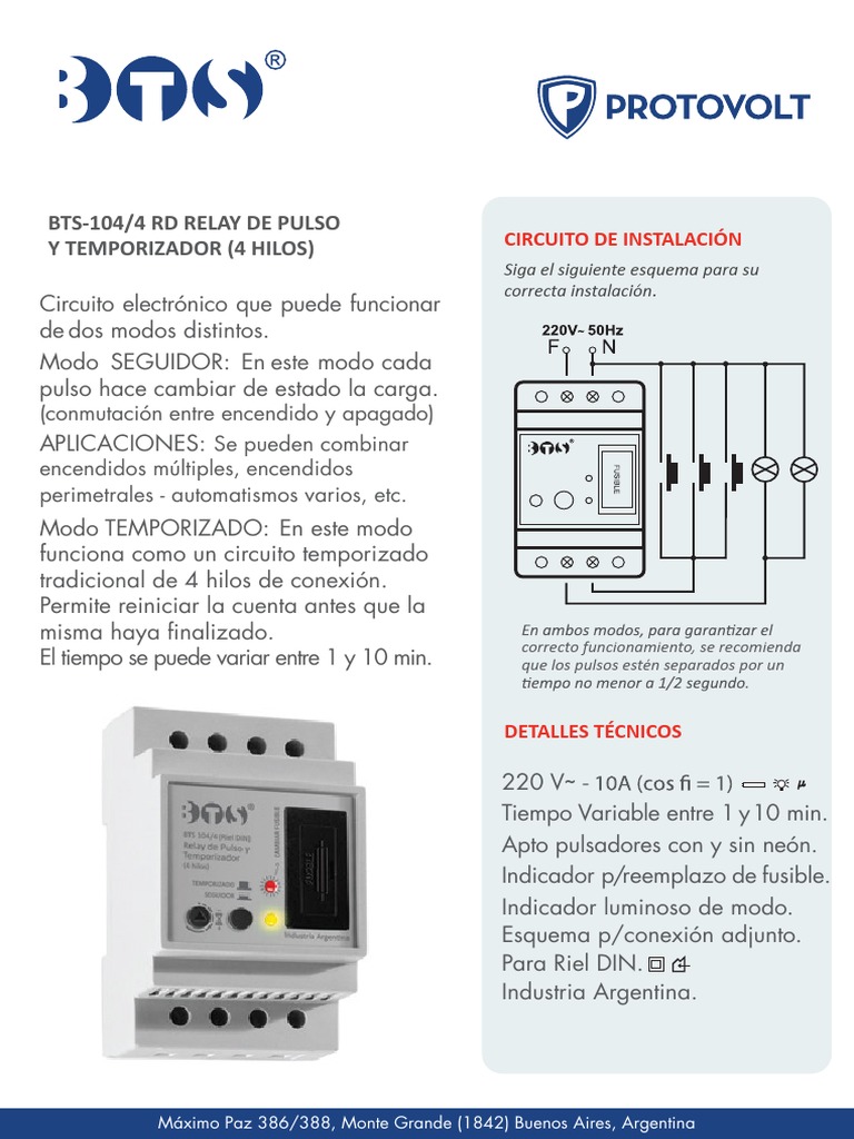 Instalación del Relay BTS-104/4 | PDF