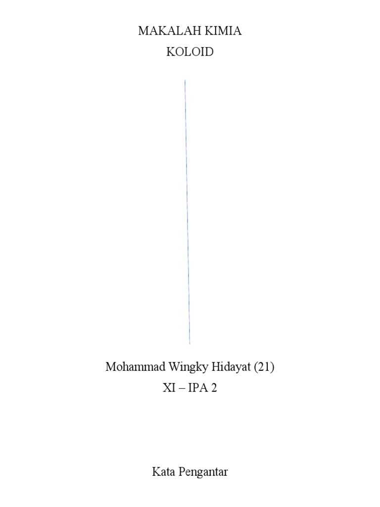 Makalah Koloid - Mohammad Wingky Hidayat | PDF