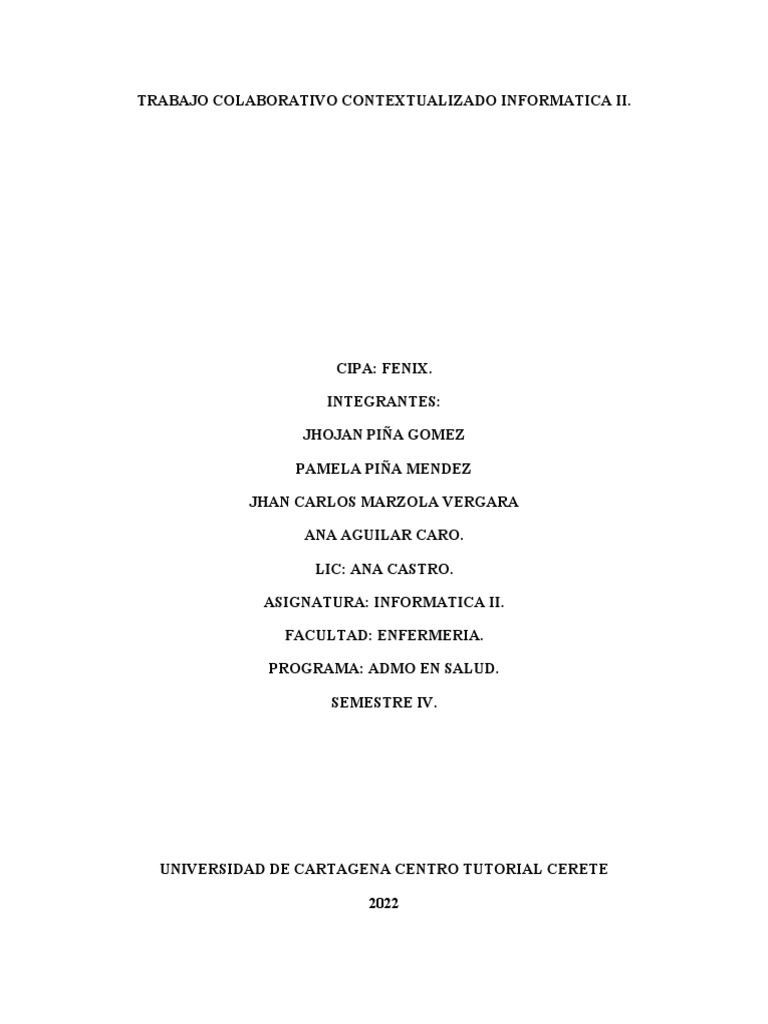 TCC Informatica II | PDF | Bases de datos | Business